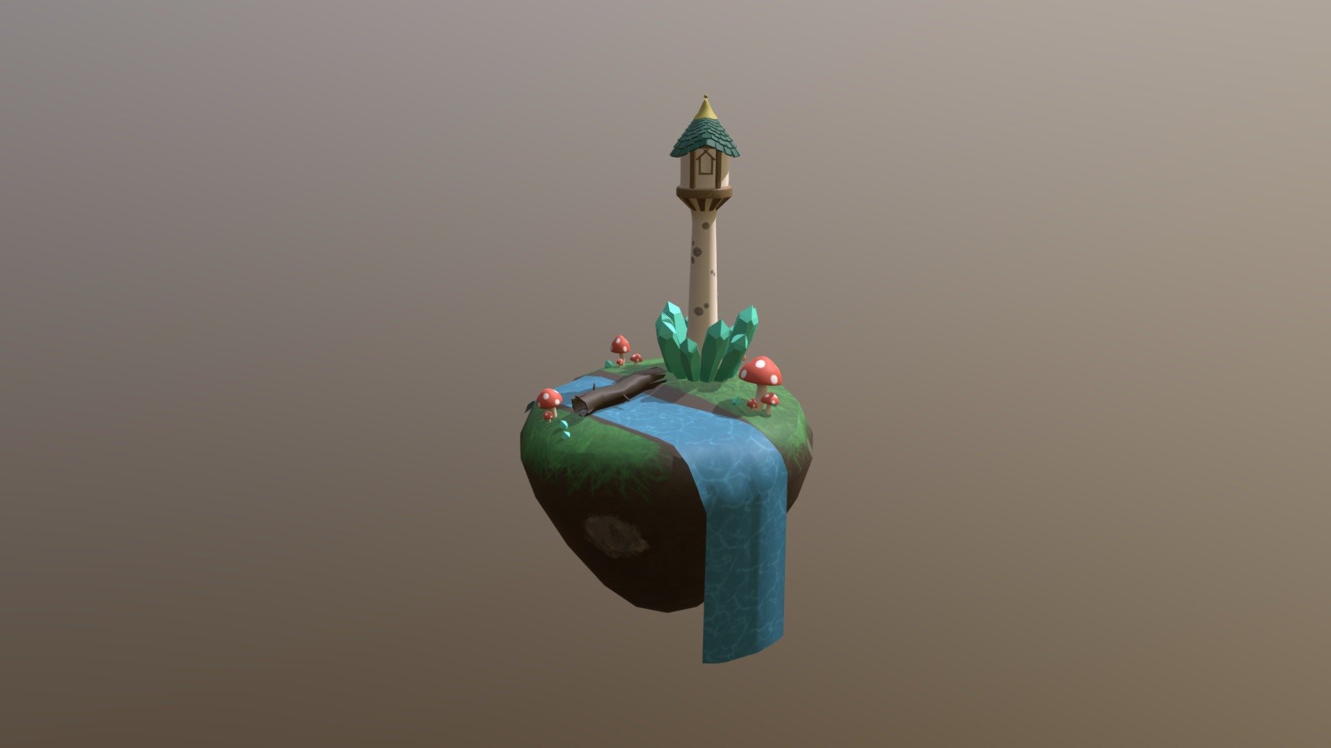 Crystal Tower Diorama - 3D model by katiedale [d97e22c] - Sketchfab