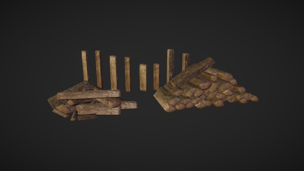 Wood Logs - 3D model by teaMate [d97e379] - Sketchfab