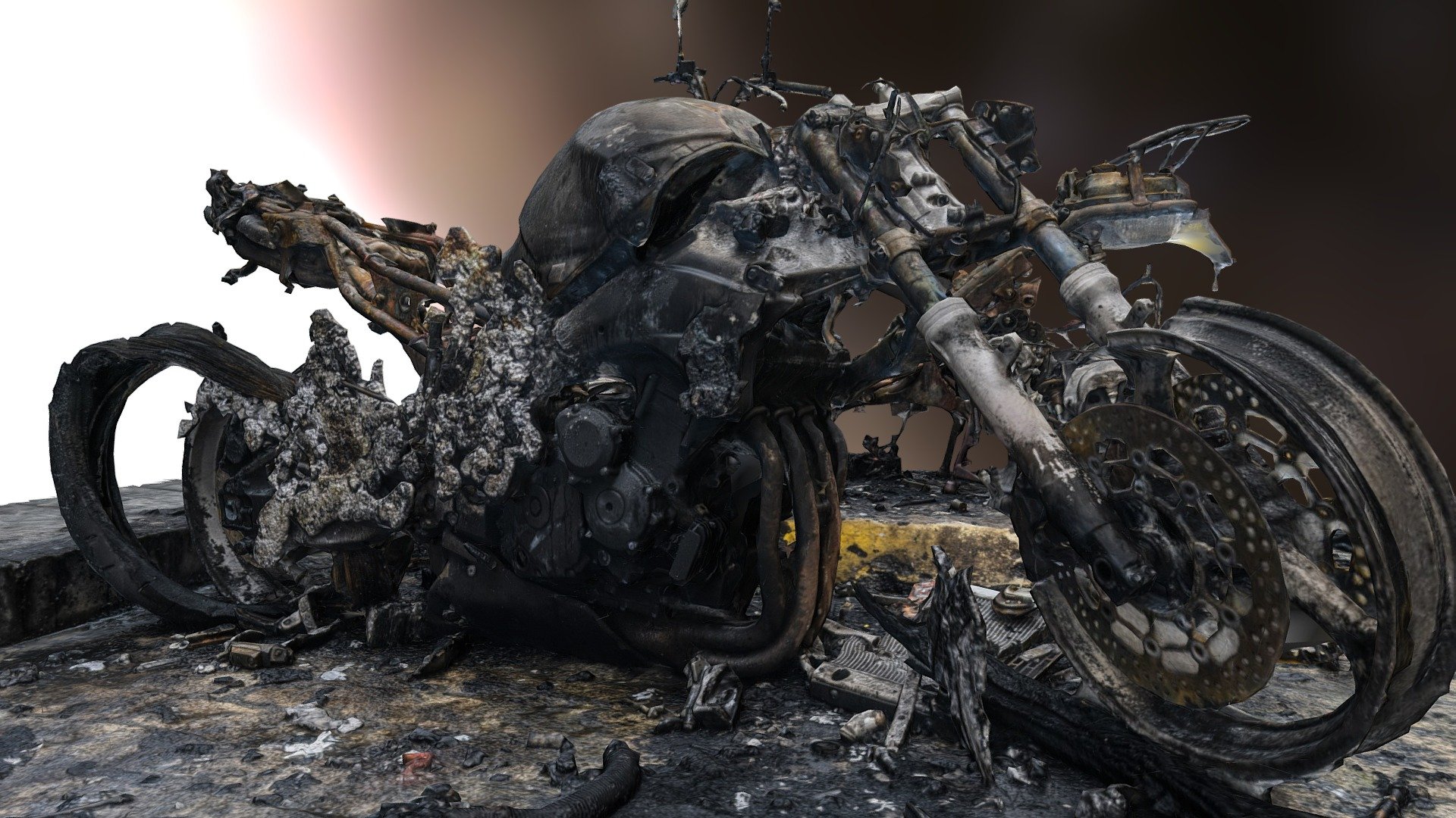 Burned bikes photogrammetry scan - mobile - 3D model by Miguel Bandera ...