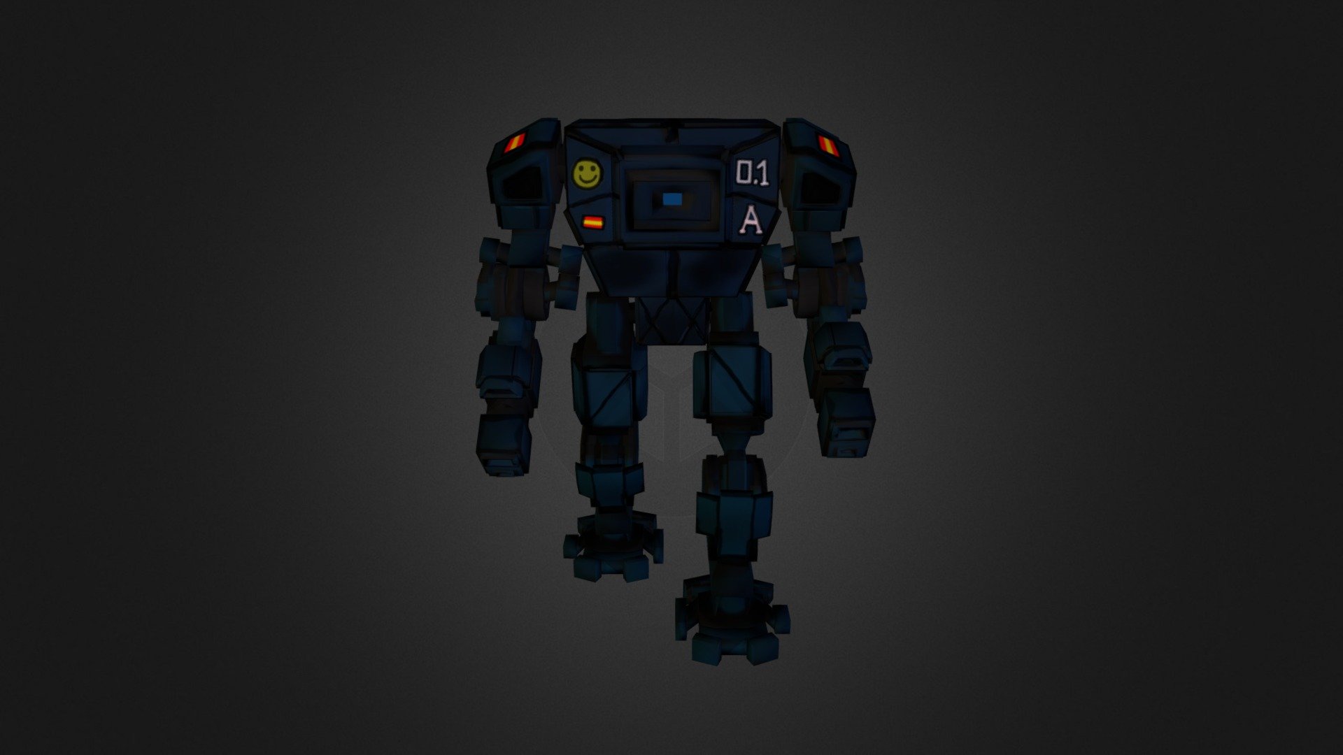 LOWPOLY MECH - Download Free 3D model by starkeron [d986cb2] - Sketchfab