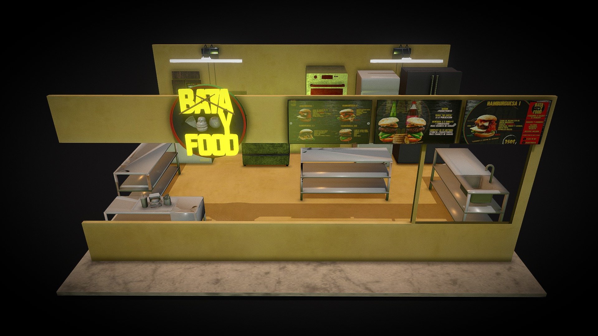 Batayfood unfinished fast food, - 3D model by Guxart3D (@gusxart ...