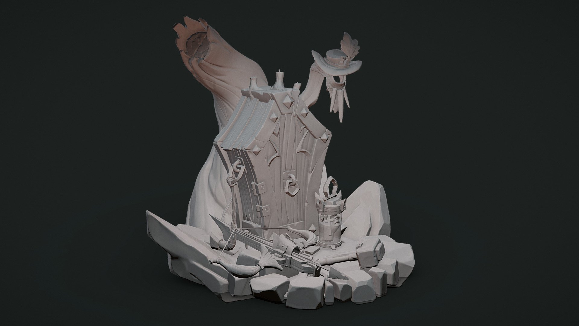 Vampire Hunter Diorama - Stylized Sculpt - 3D model by tuomaspaul ...