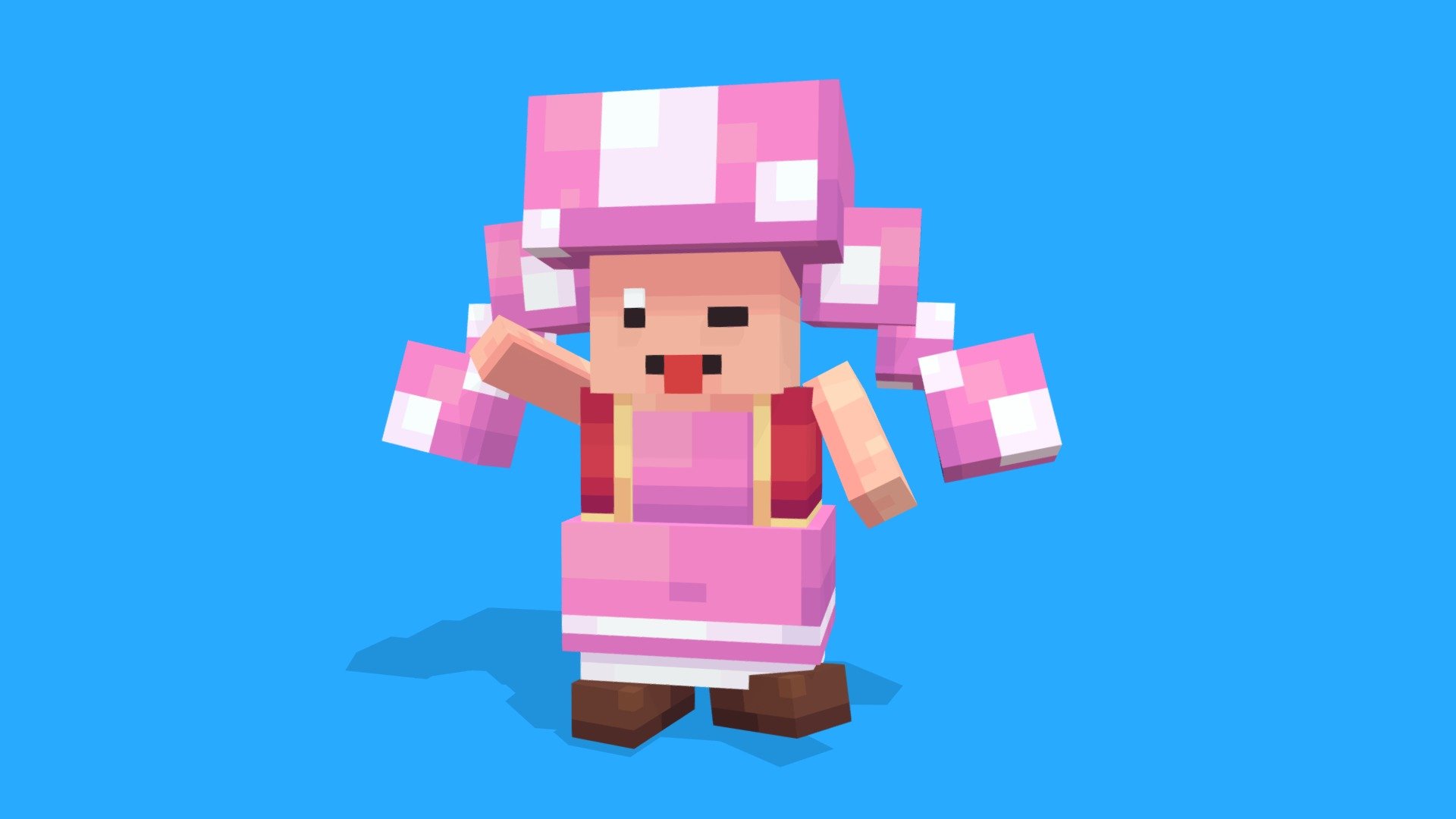 Toadette [For Minecraft] - 3D model by lumilins [d9929df] - Sketchfab