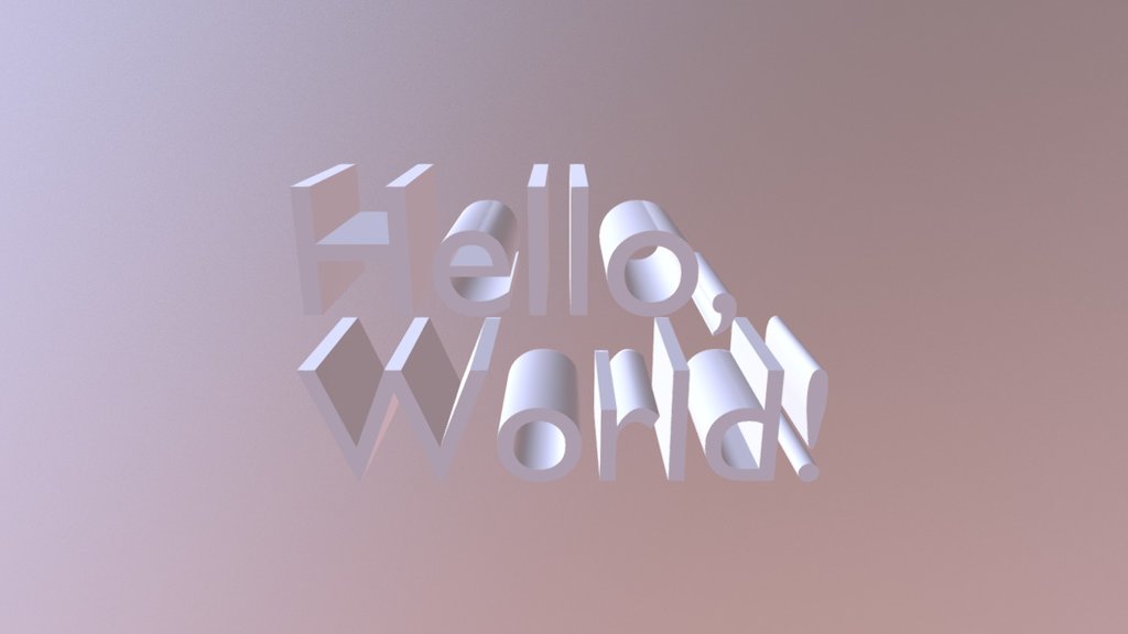 Hello World - 3D model by Chris (@cwang8) [d992c7a] - Sketchfab