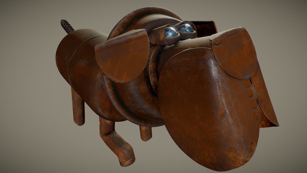 Piper - scrap metal dog - 3D model by nivellen [d9945a5] - Sketchfab