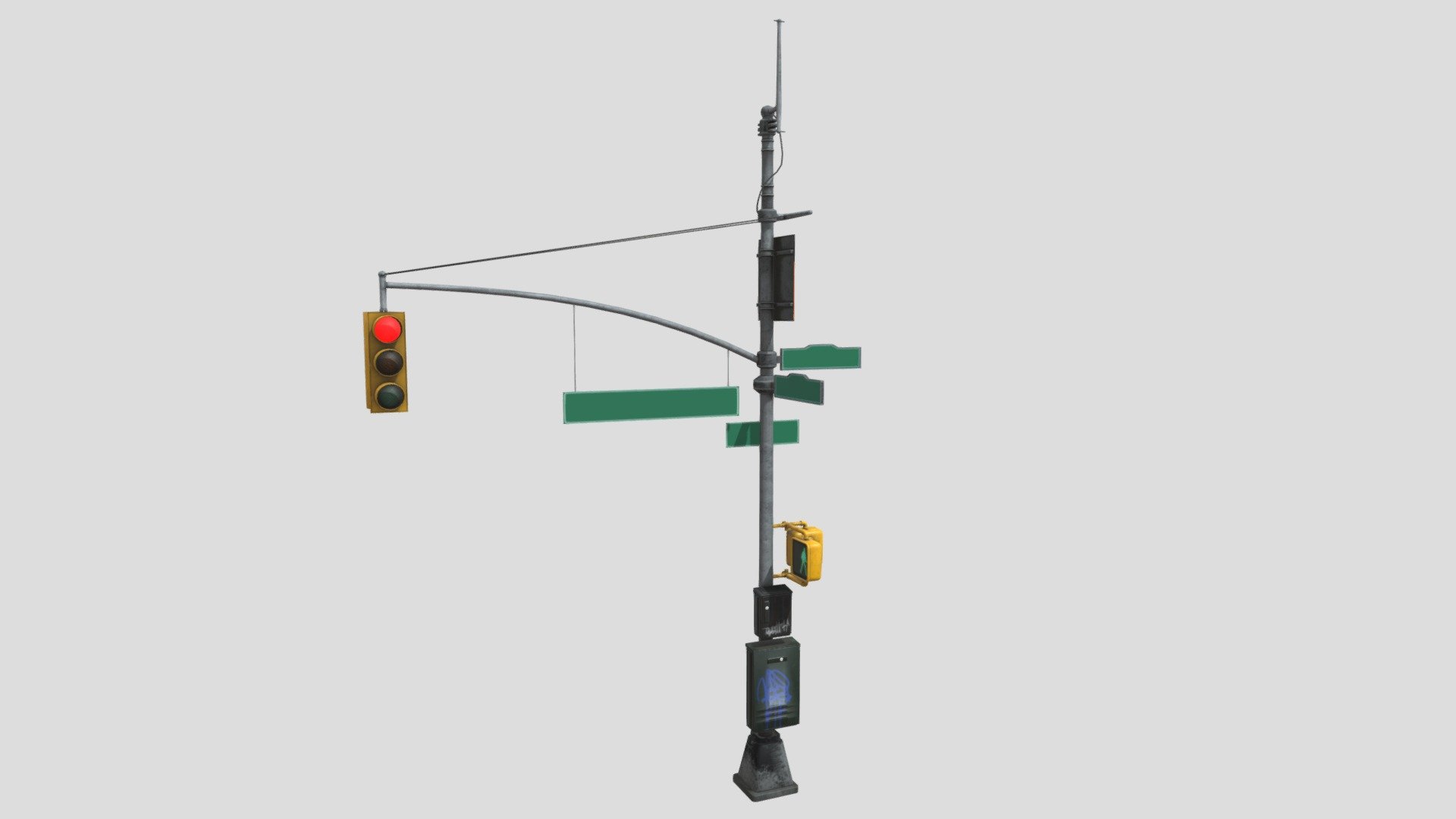 traffic signal - Download Free 3D model by M (@lidlq) [d99671a] - Sketchfab