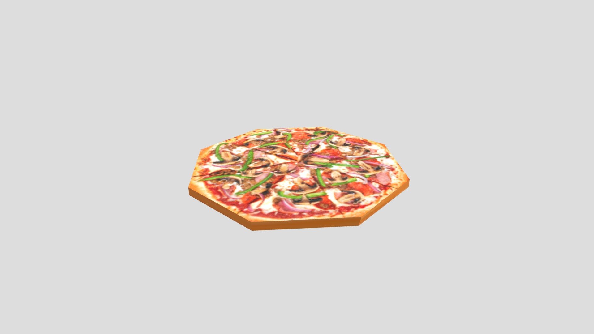 Low Poly Veggie Lovers Pizza - Download Free 3D model by zhya (@zzzhya ...