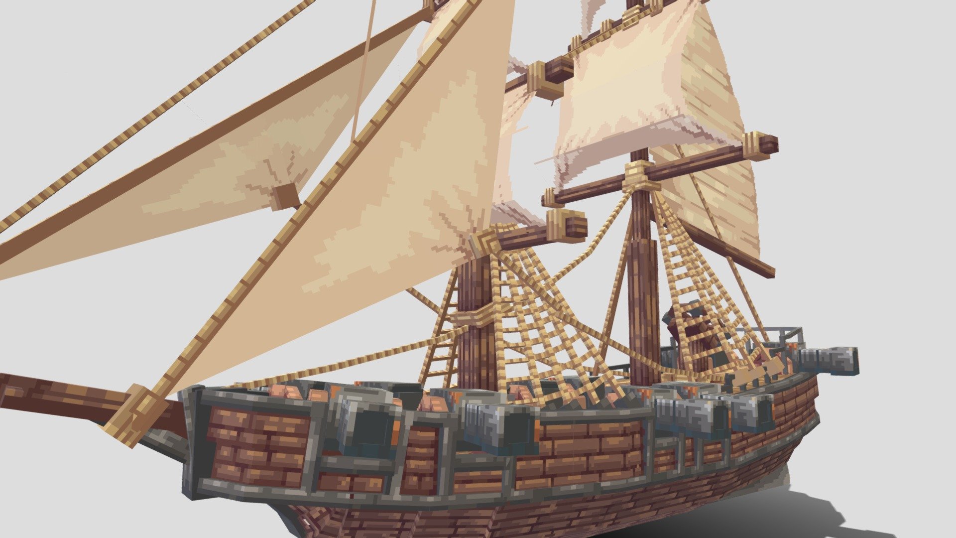 Brigantine - 3D model by Mark Cao (@addyabernethy9) [d998653] - Sketchfab