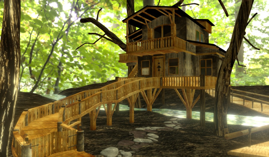 Highend 3D Tree House Model (Scene) - 3D model by Oscar the Lefty ...