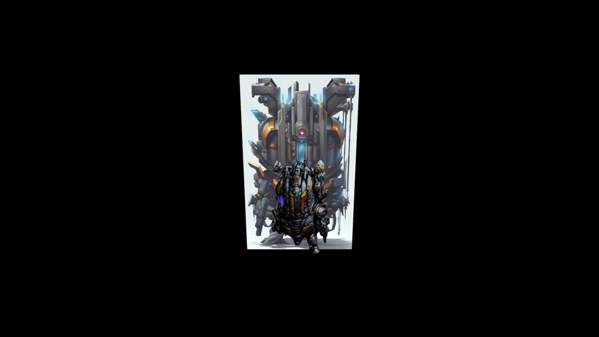 "Cyberpunk Mech" A large, futuristic mech rob - Download Free 3D model ...