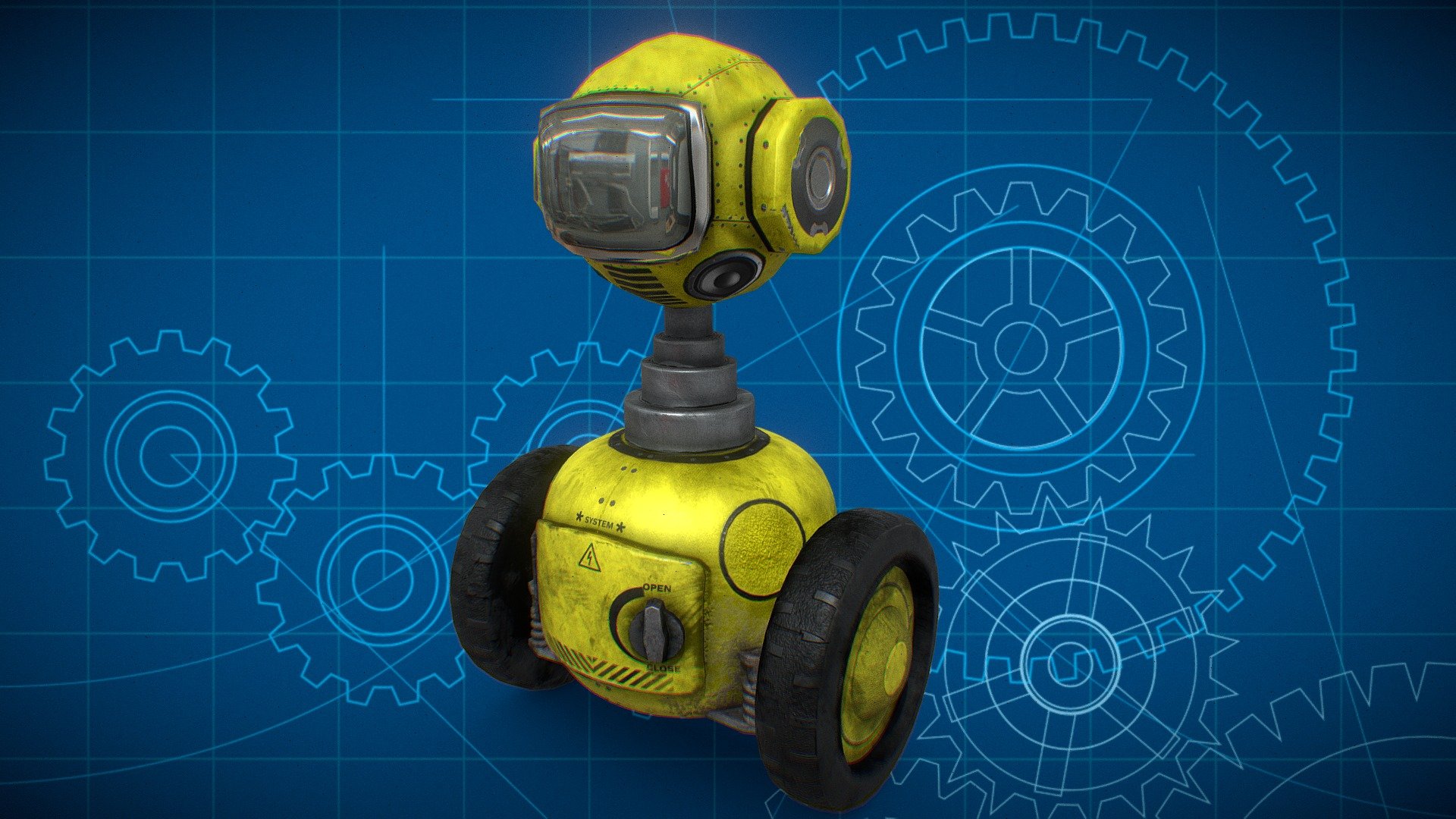 Yellow Robot - Download Free 3D model by hell3879 (@d43dLink) [d9a4f16 ...