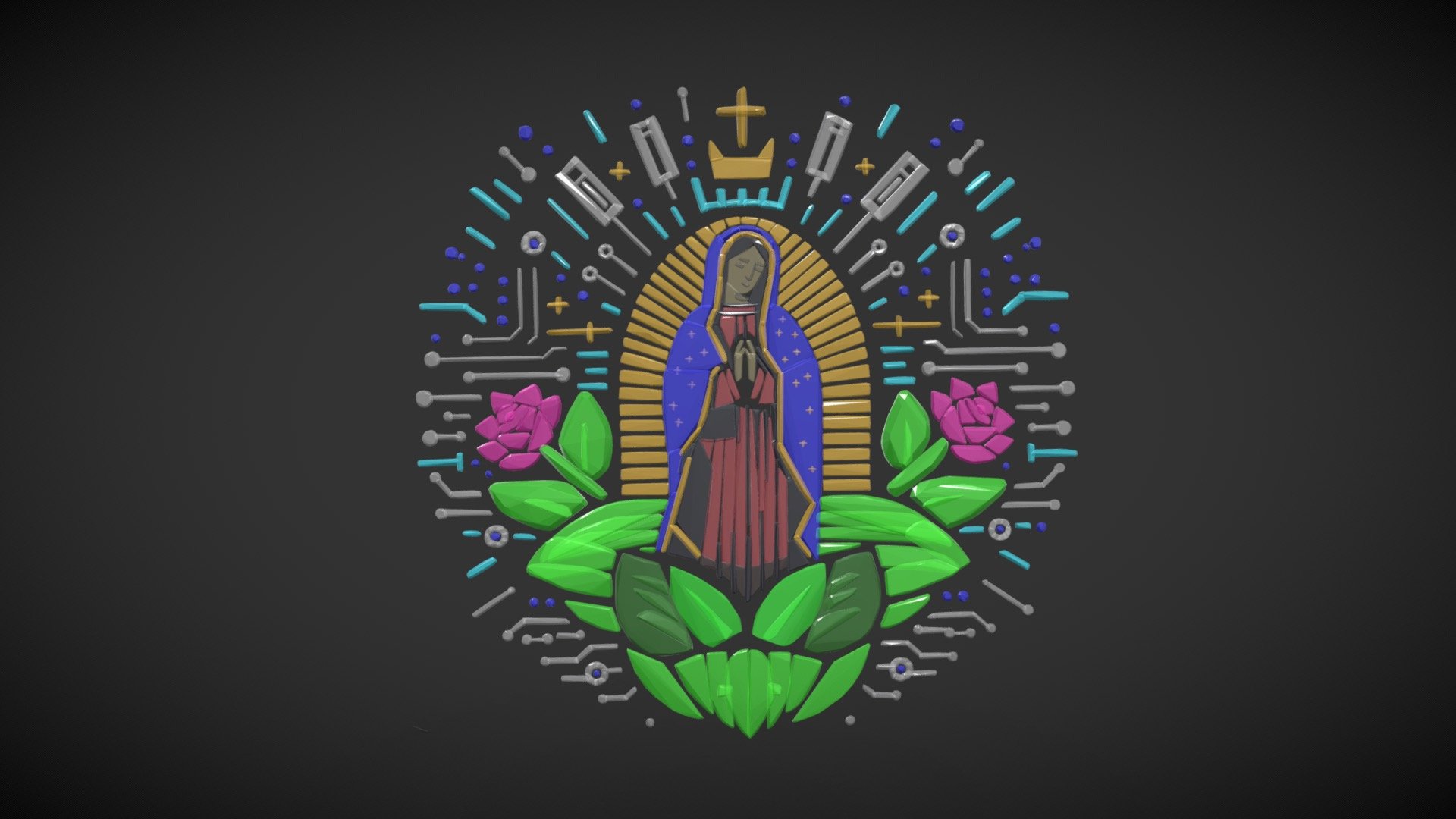 Tonantzin Guadalupe - Download Free 3D model by Digital Altar (@digitalaltar) [d9a8968] - Sketchfab