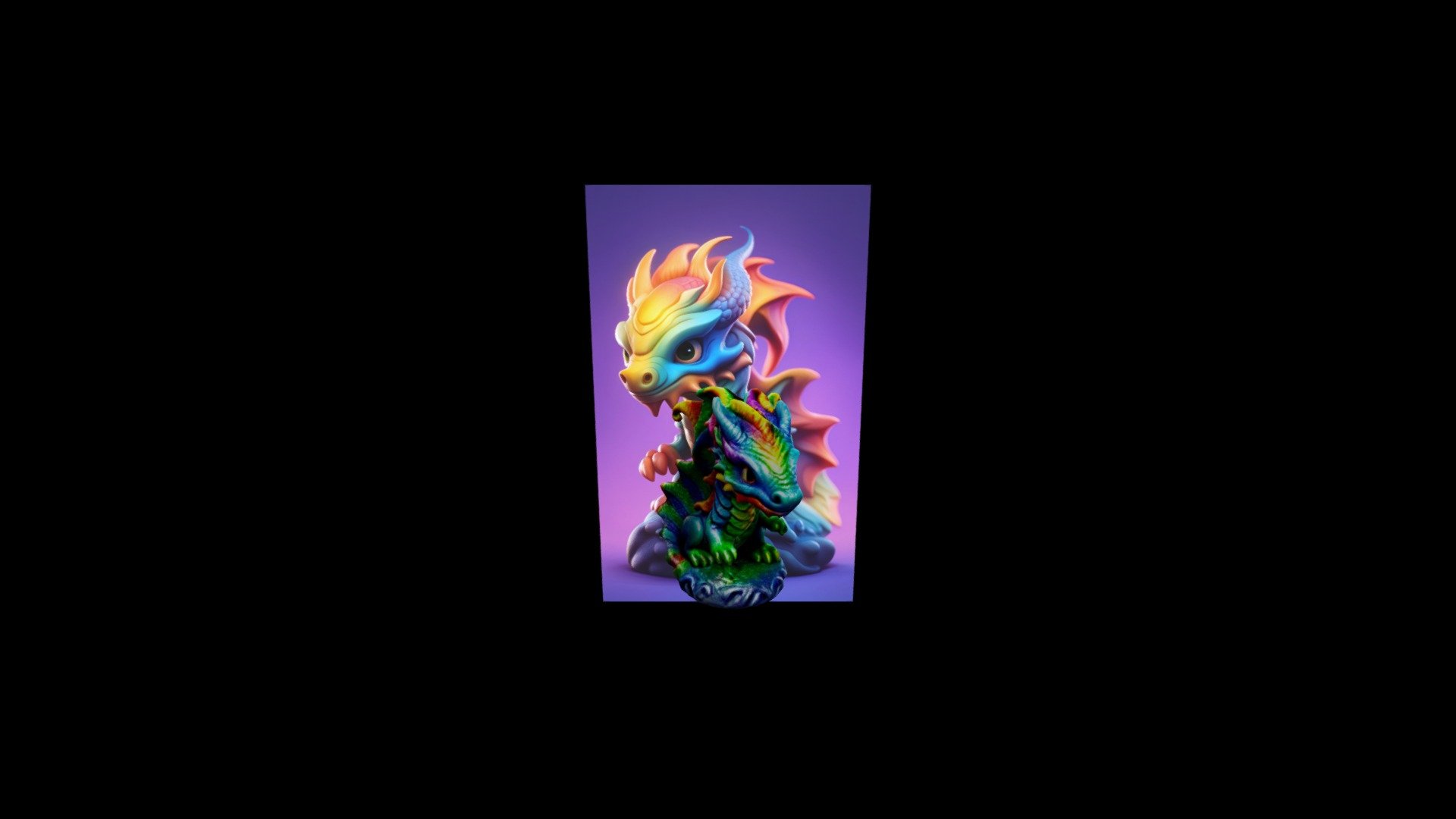 Title Rainbow Dragon Statue A rainbow colored - Download Free 3D model ...