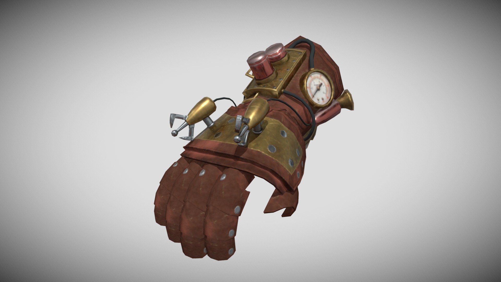 Steampunk Gauntlet - 3D model by camerontempesthay [d9ab63e] - Sketchfab