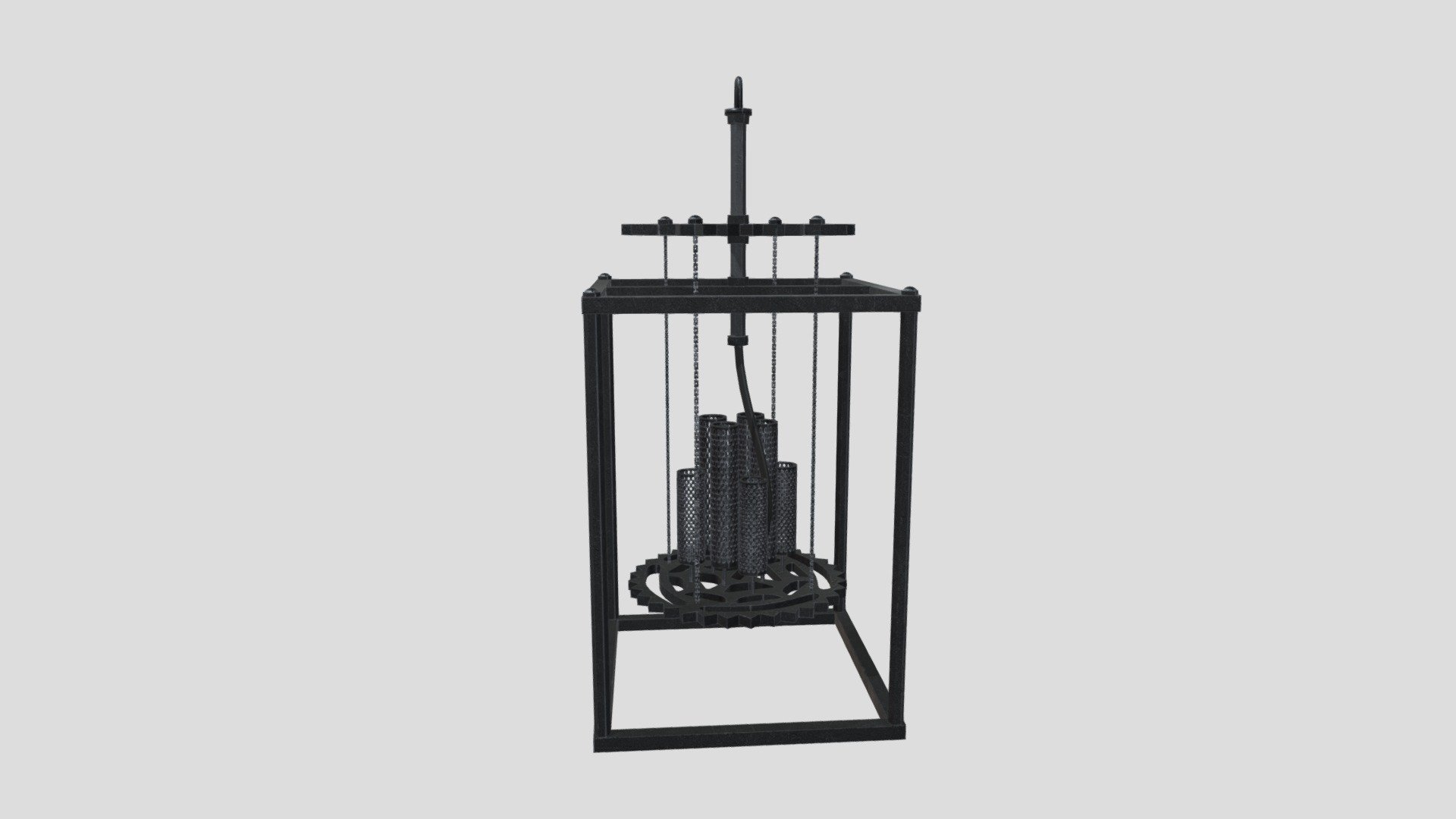 SteamPunk Ceiling Light Fixture - Download Free 3D model by ...