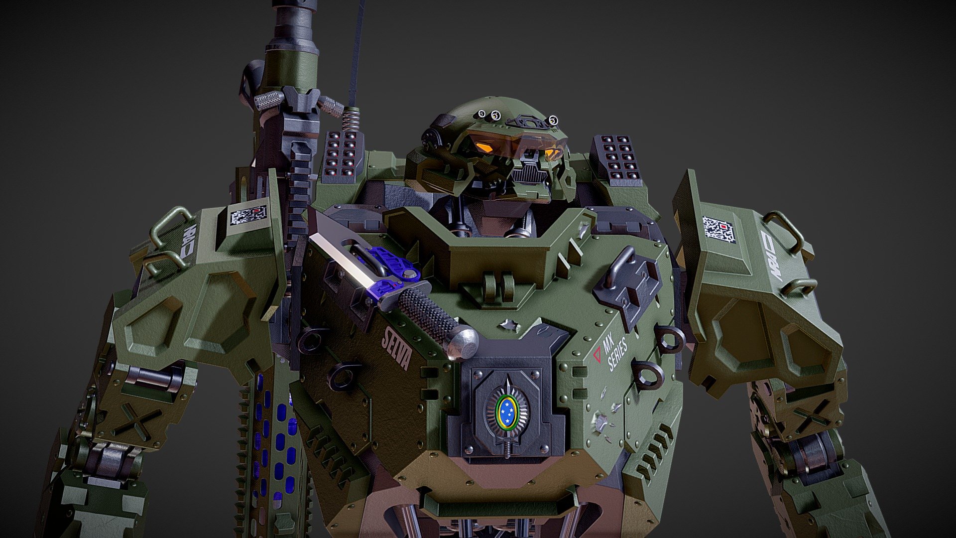 Mech Soldier - 3D model by Pedro B. Goulart (@Pebegou) [d9ac710 ...