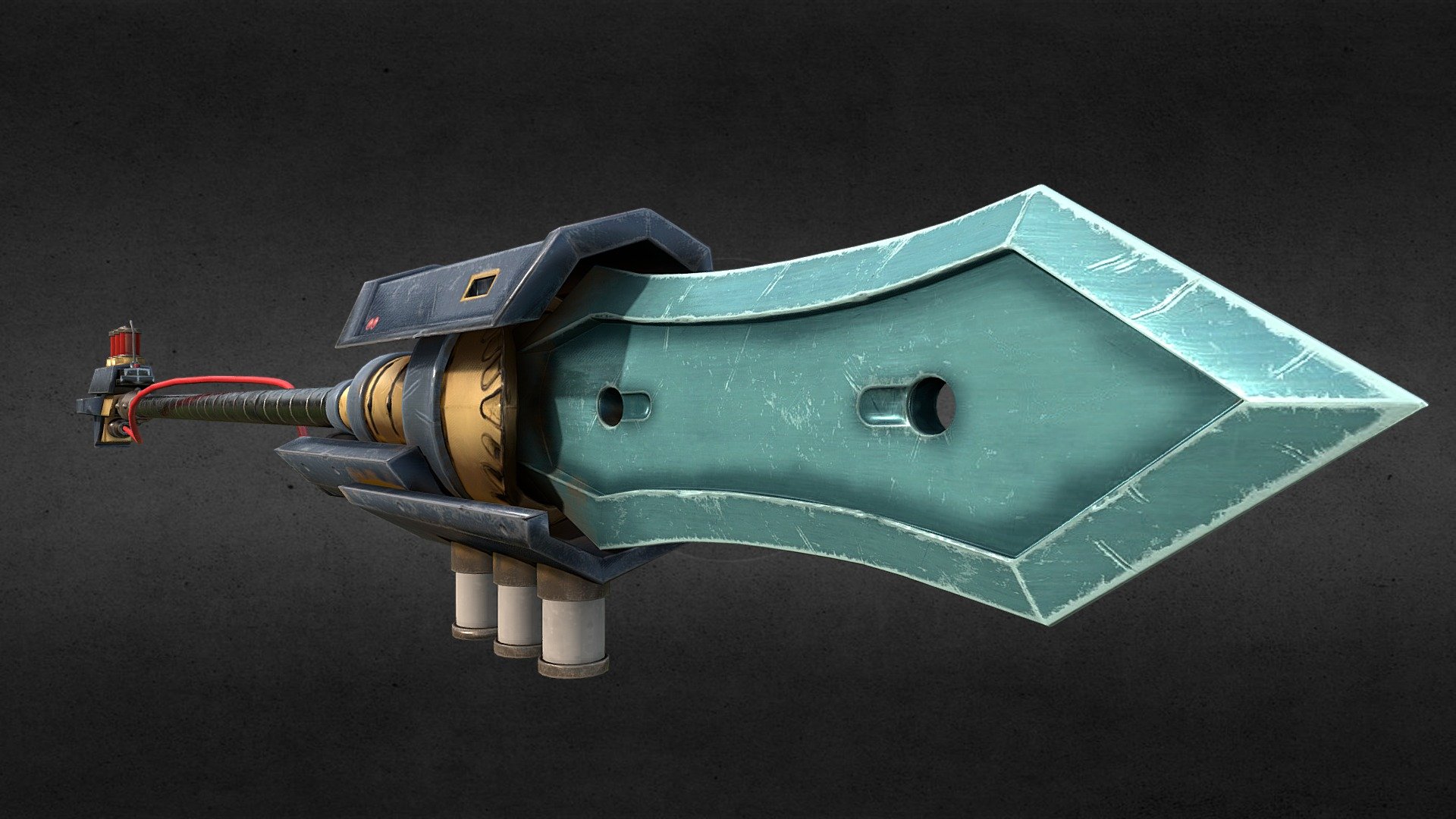 Futuristic Spear - Download Free 3D model by Edvin Borkovskij ...
