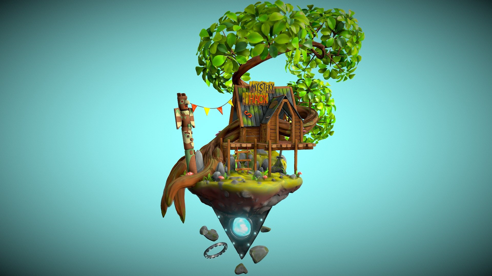 DAE Sculpting - Gravity Falls Treehouse - 3D model by SimonHuysentruyt ...