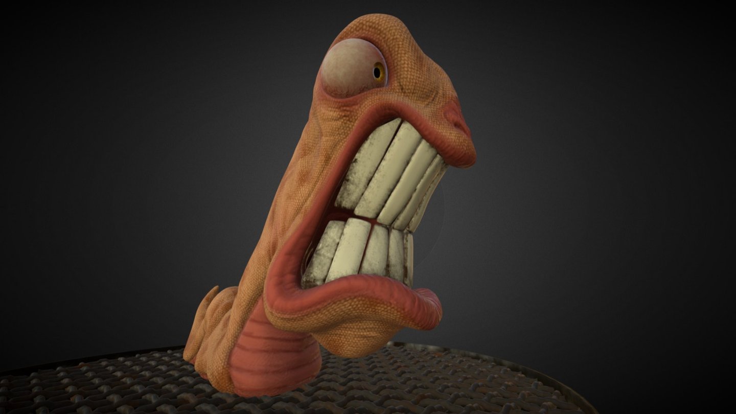 Worm - Substance Painter - 3D model by superbjenks [d9b90a4] - Sketchfab