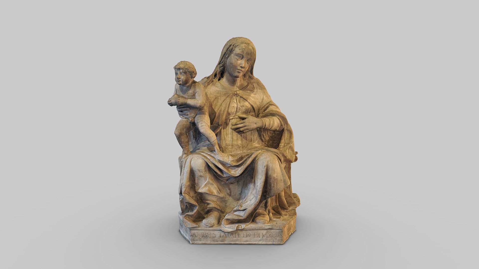 Virgin And Child Statuette - 3D model by artfletch [d9b912b] - Sketchfab
