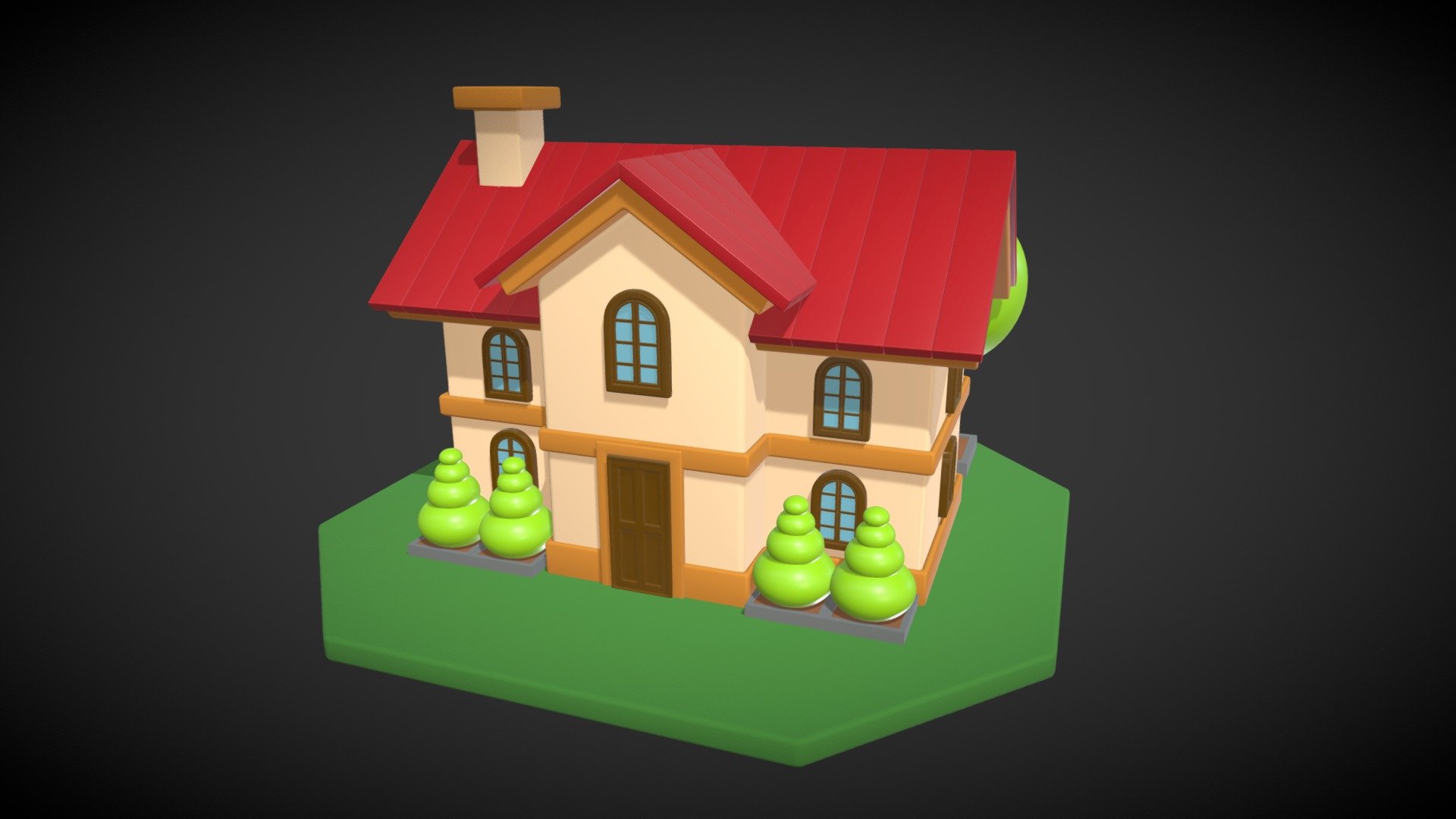 Cartoon House - Buy Royalty Free 3D model by leijiaoshou [d9bf32a ...