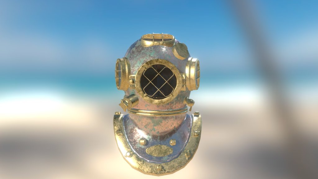 U.S.A. Diving Helm - 3D model by arne.de.pontieu [d9c8176] - Sketchfab