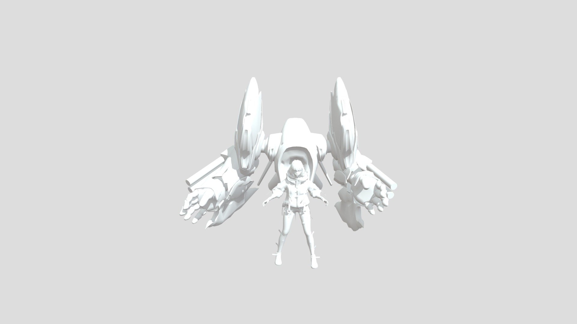 Mecha Girl 2099 - 3D model by MEGABOTS [d9c8e36] - Sketchfab