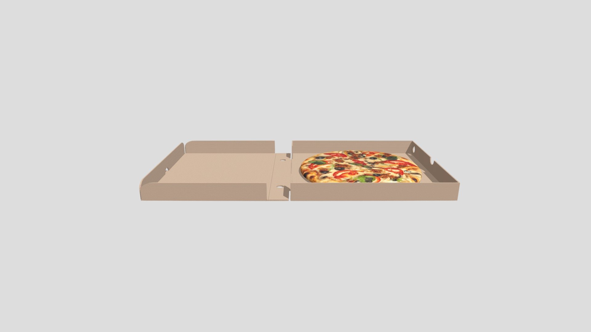 Perfect Pizza with Box - Download Free 3D model by Thraze (@Thrazex ...