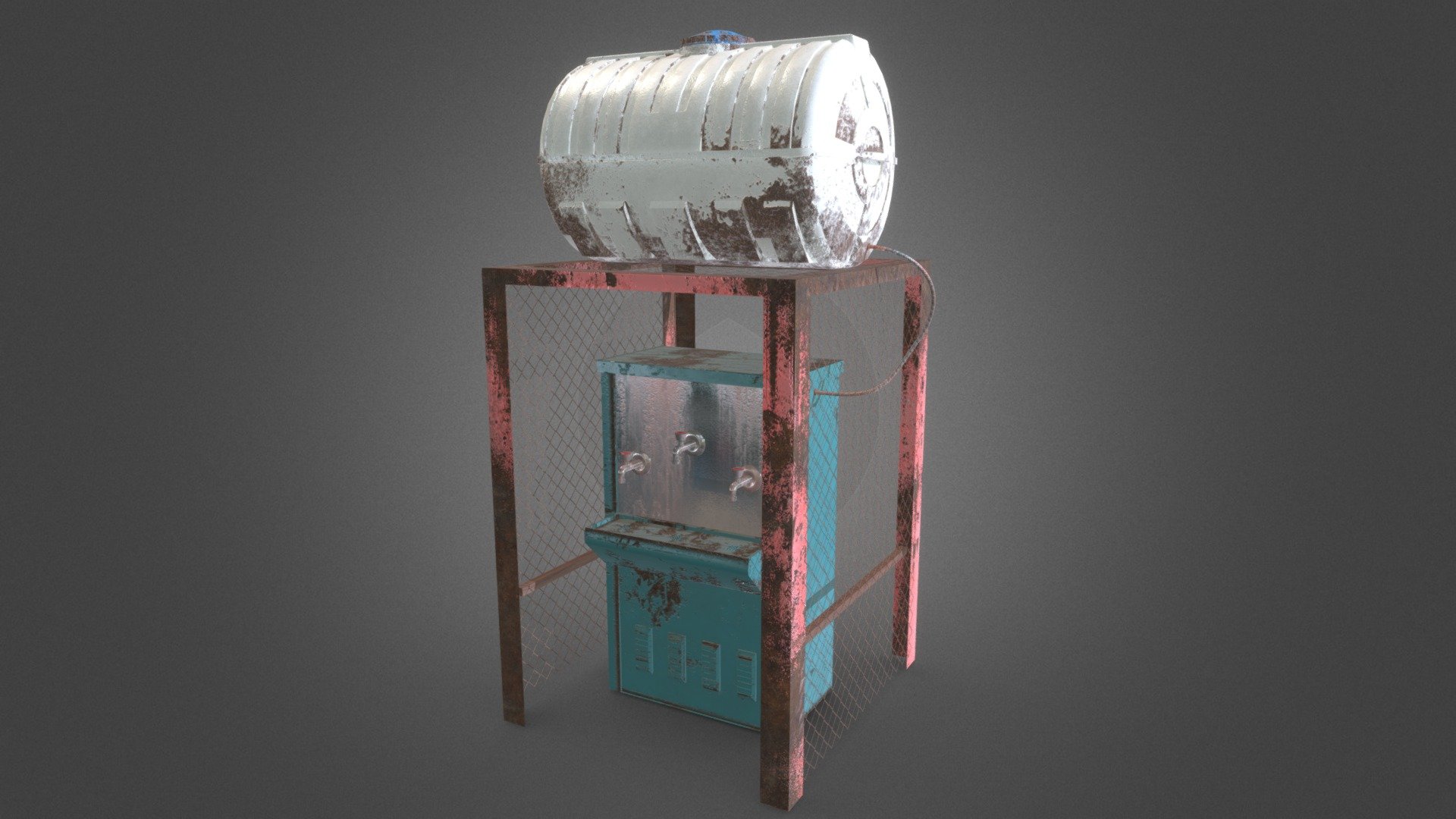 Old Rusty Water Cooler - Download Free 3D model by FUAD (@FUAD_Sk85 ...