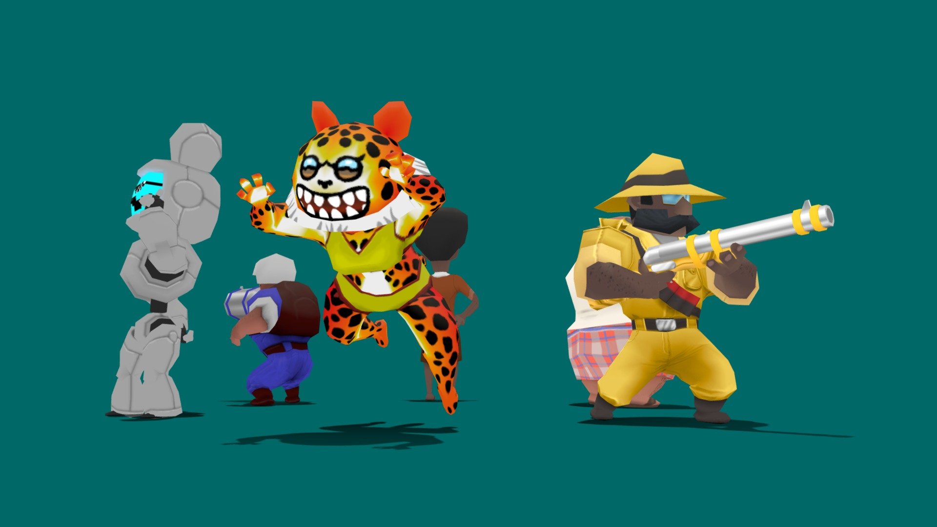 Cast of "Puligali" game. - 3D model by Annan Distance (@annan_distance ...