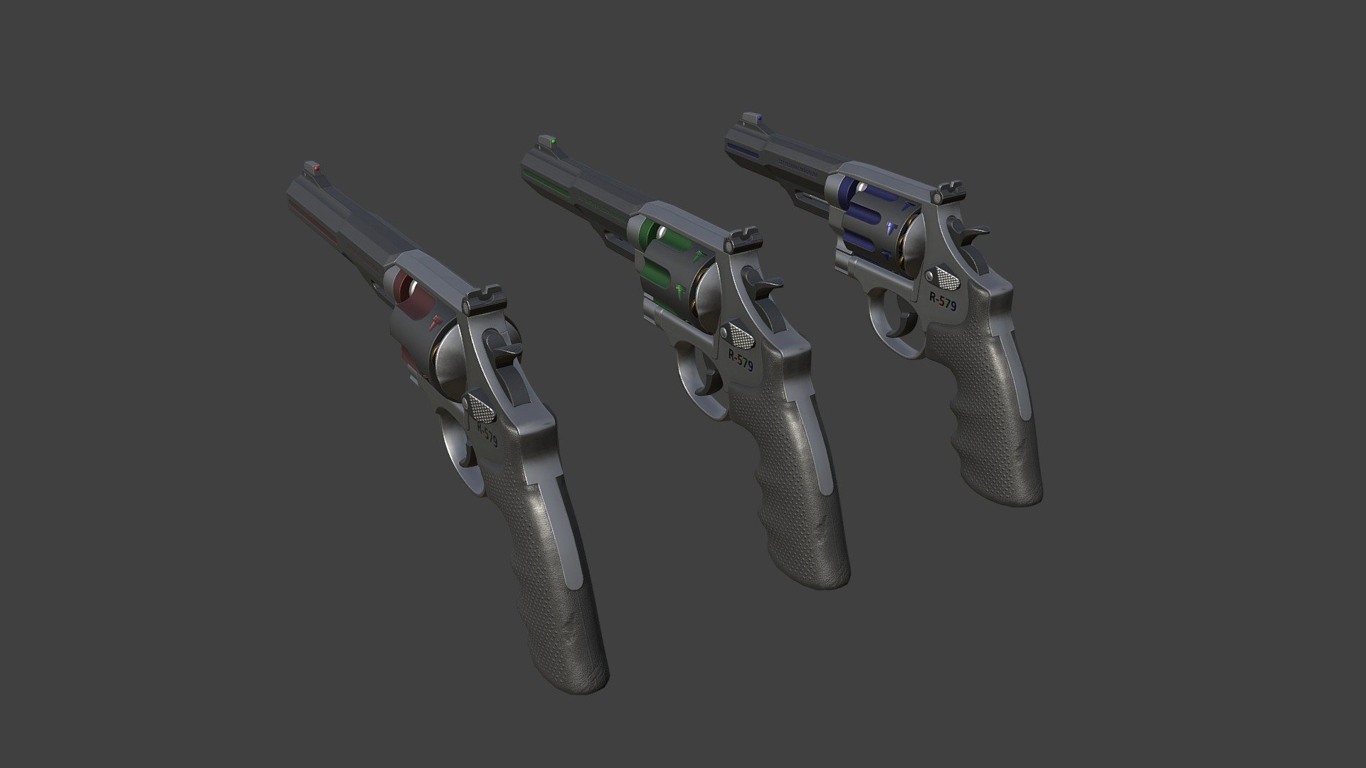 Revolver R-579 - Animation - 3D model by Grigoriy Titaev (@gtitaev ...