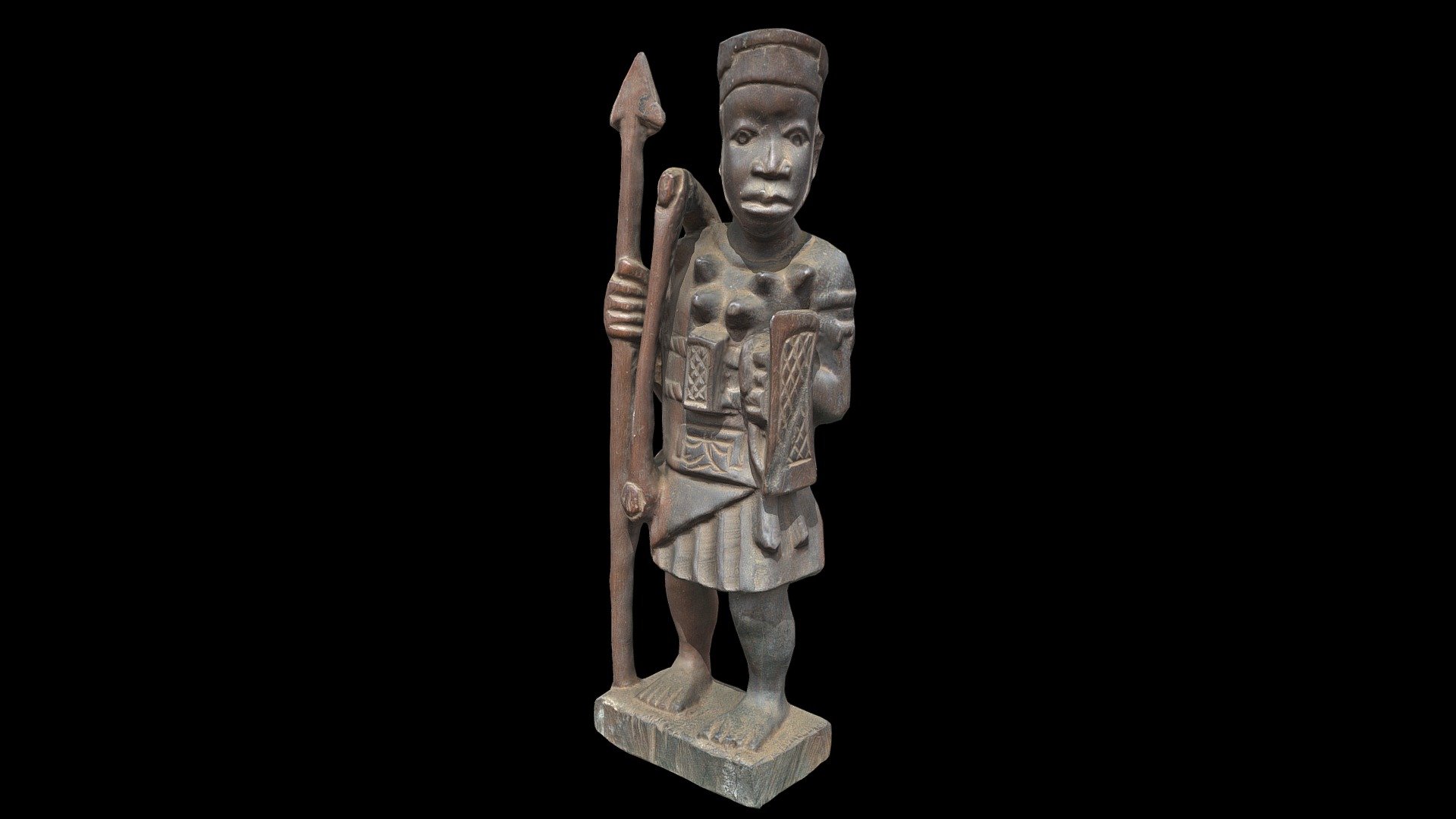 Warrior Figure - 3D model by AfroArt Studios (@afroartstudios) [d9d6c5a ...