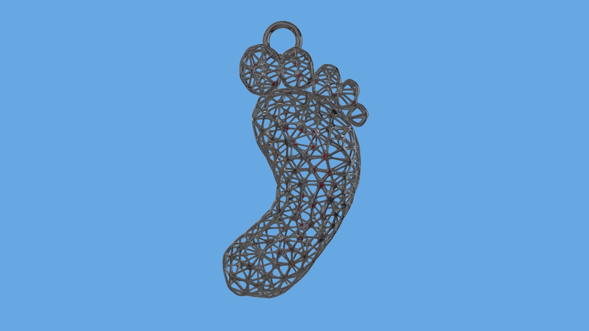 Tarheel mesh foot pendant - 3D model by Capture It In 3D ...