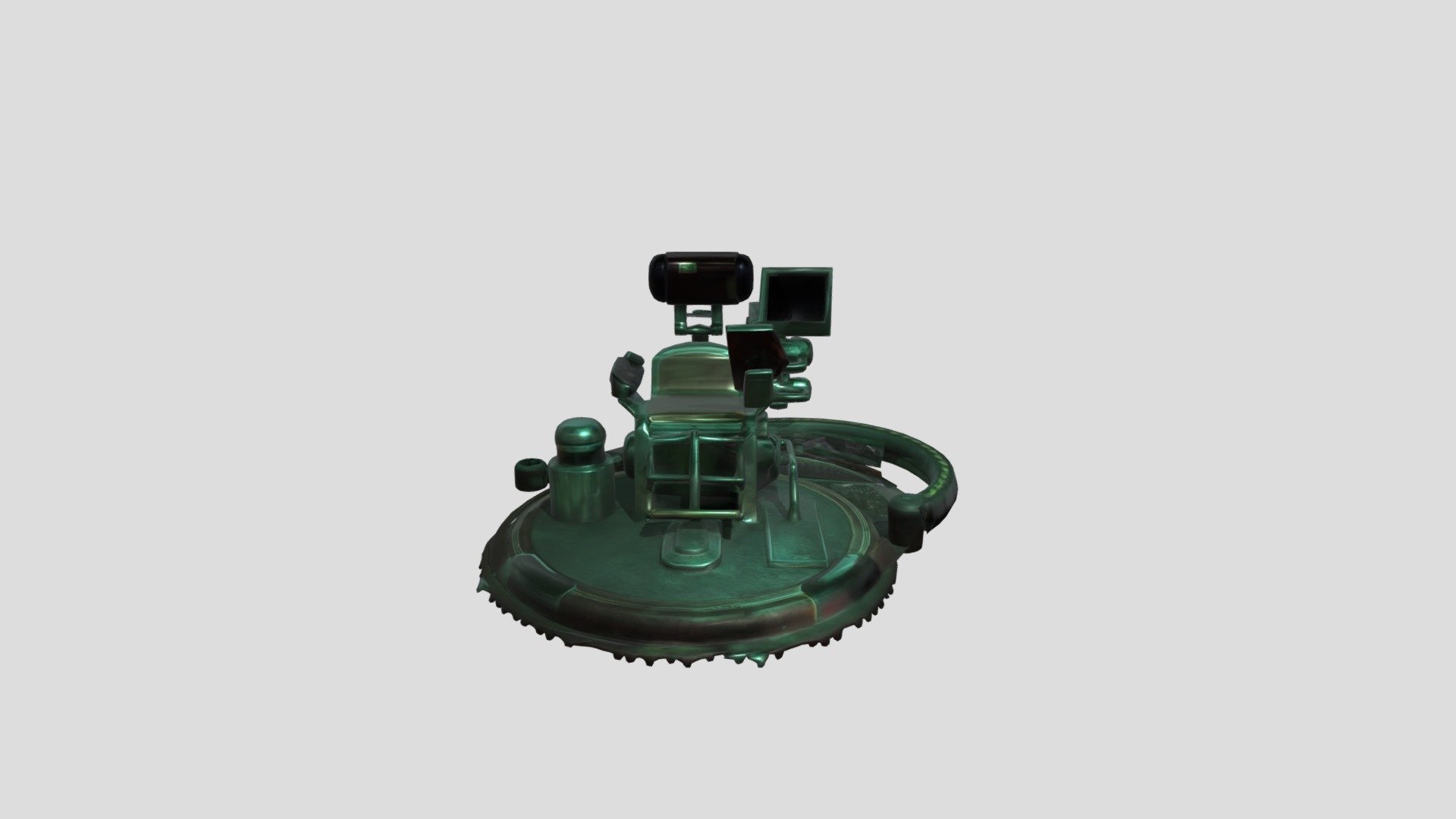 Command Chair on a Circular Platform - 3D model by falling-stars123 ...