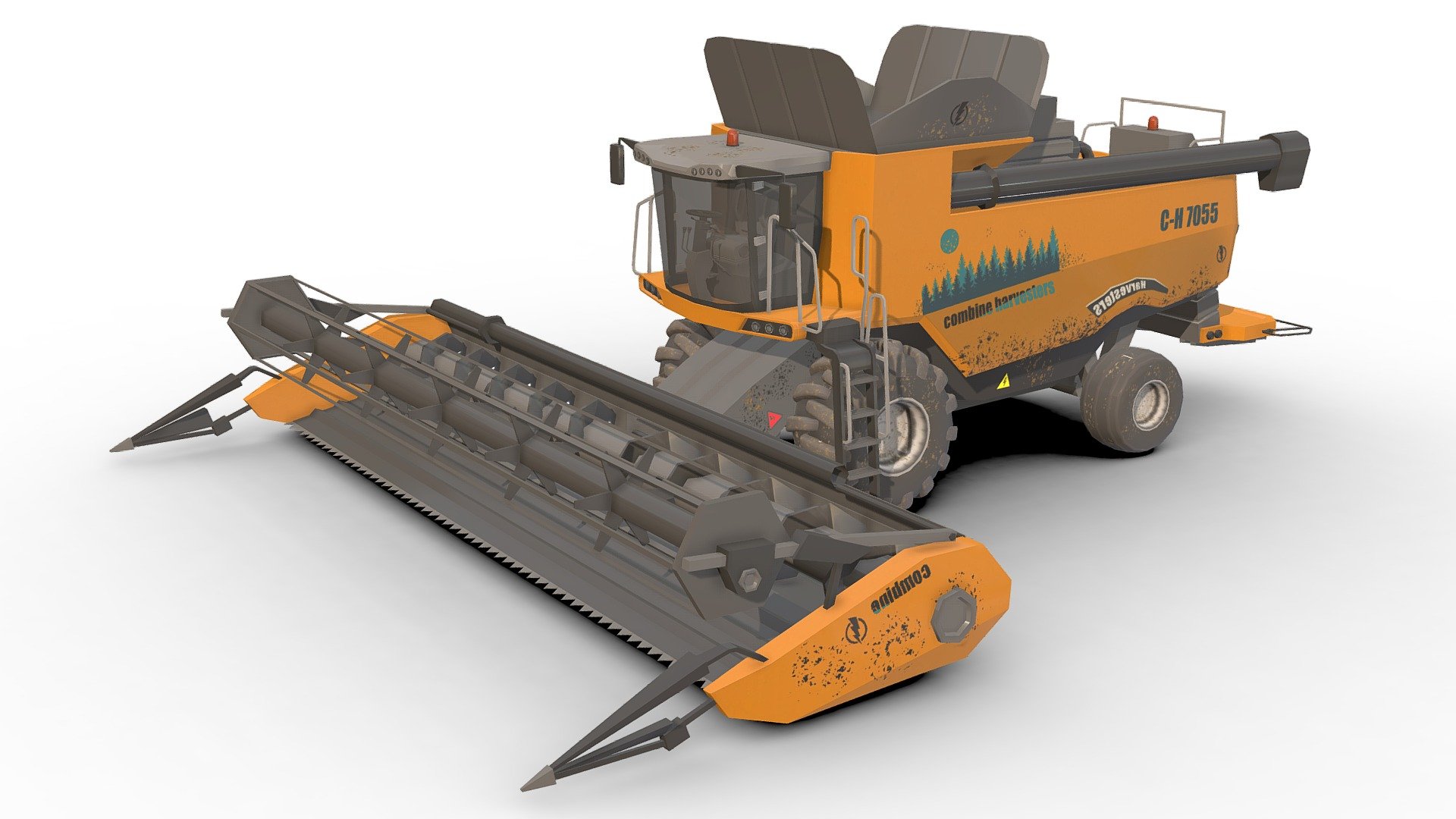 Combine Harvesters - 3D model by Sidra (@Sidramax) [d9d97f5] - Sketchfab
