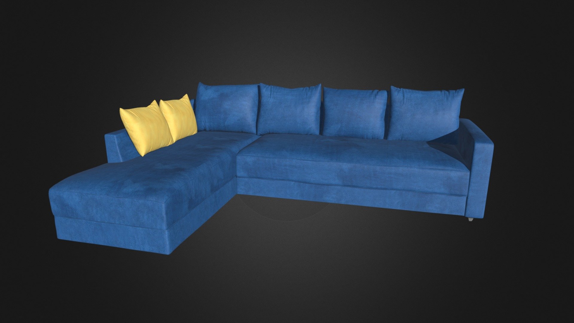 Sofa Velvet - 3D model by Poly9 [d9dafba] - Sketchfab