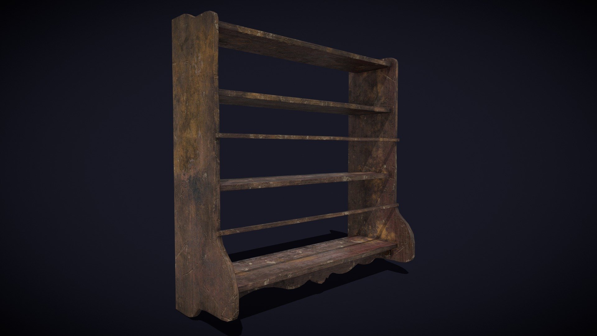 Ornate_Old_Medieval_Wall_Mounted_Dishes_Rack - Buy Royalty Free 3D ...