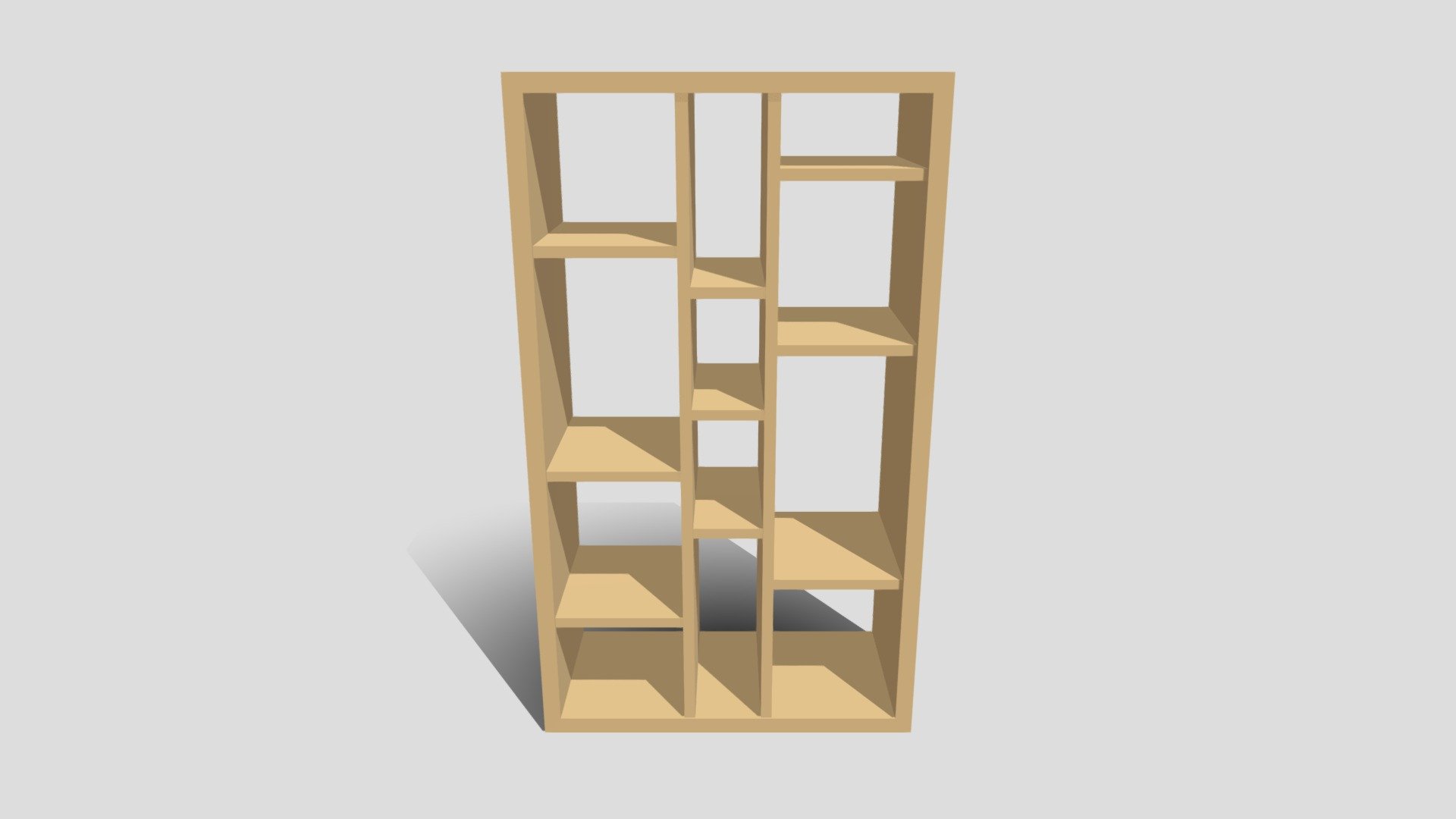 Low Poly Book Case #1 - Download Free 3D model by JustBlender [d9df689 ...