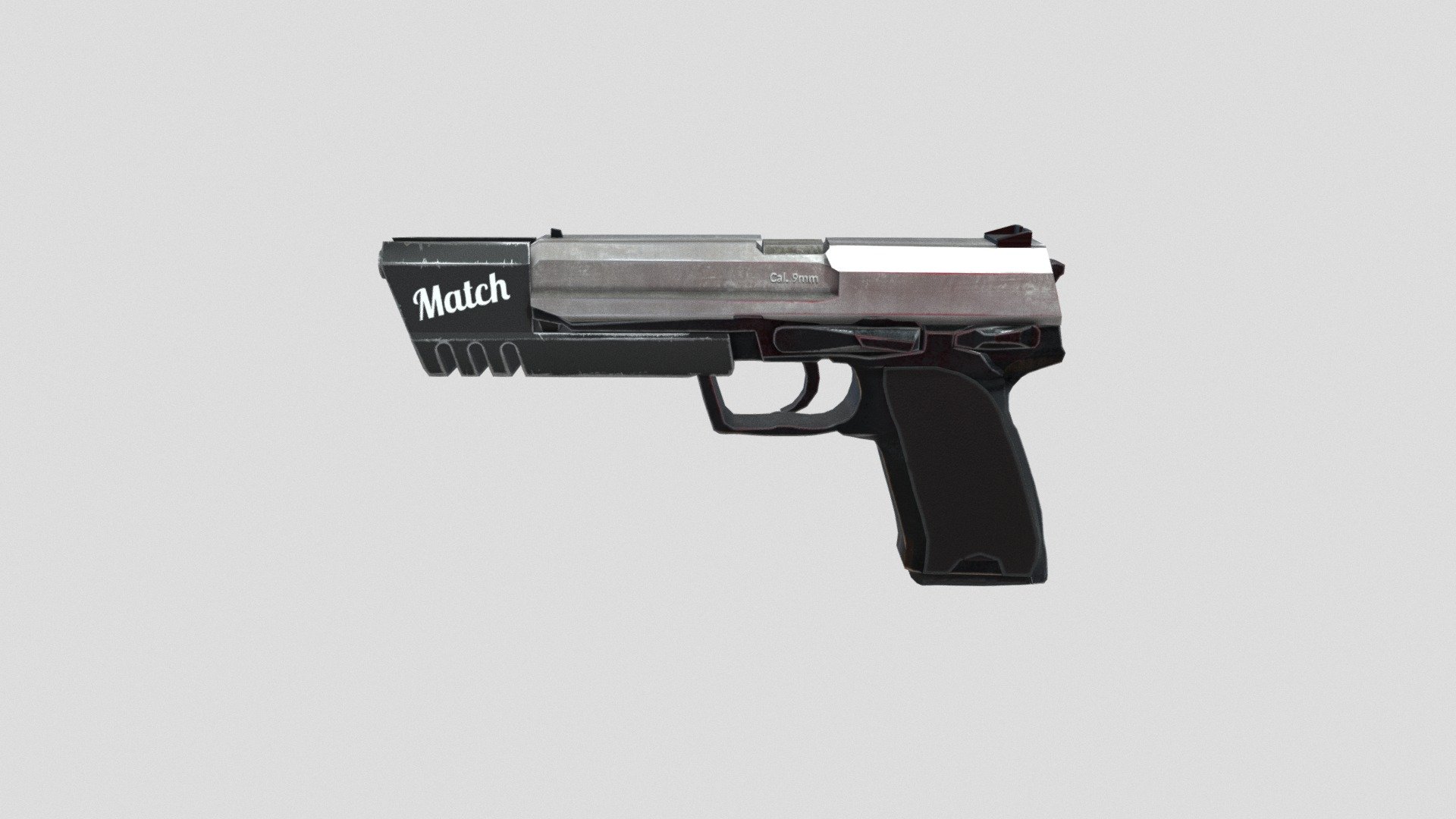 Battle scarred USP Match - 3D model by Daniel Nesov (@dnesov) [d9e1b24 ...