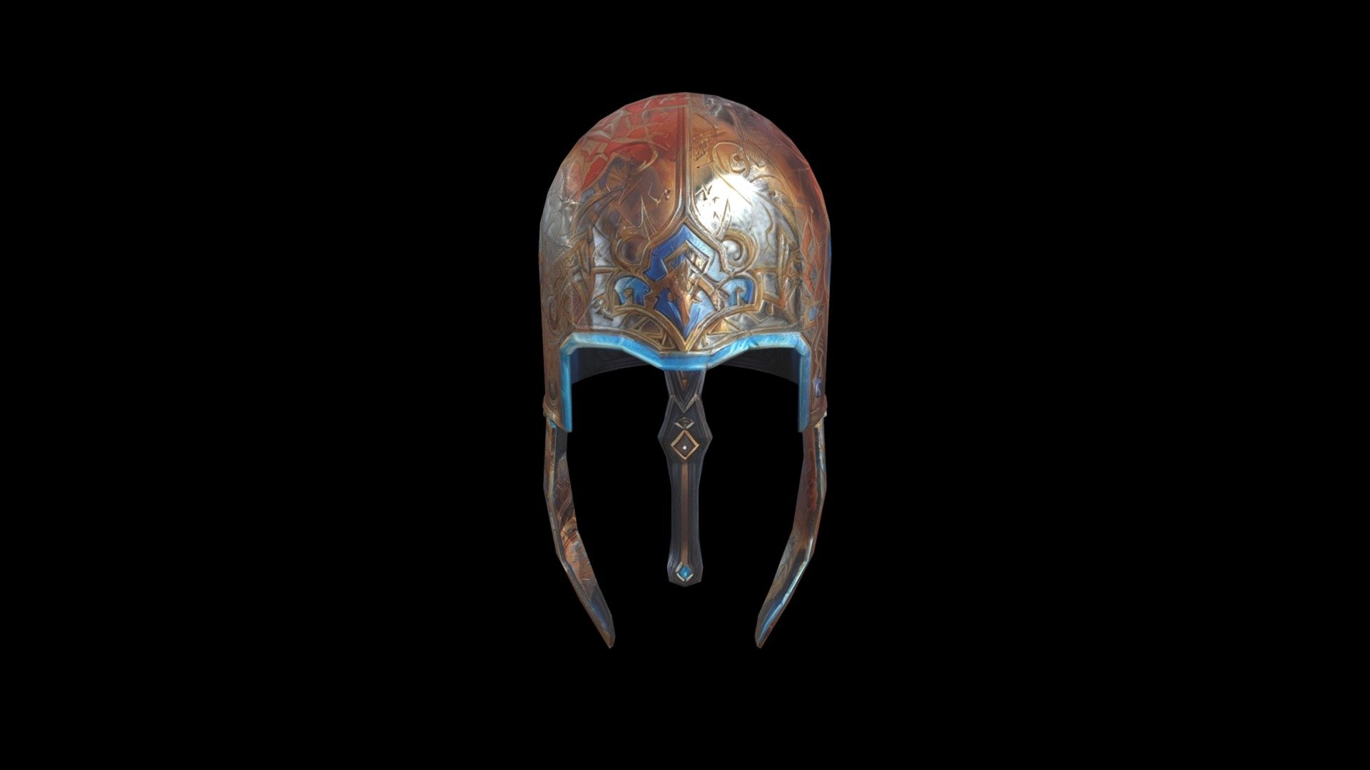 Meshy Helmet Fantasy Thunderbolt Helm - Download Free 3D model by ...