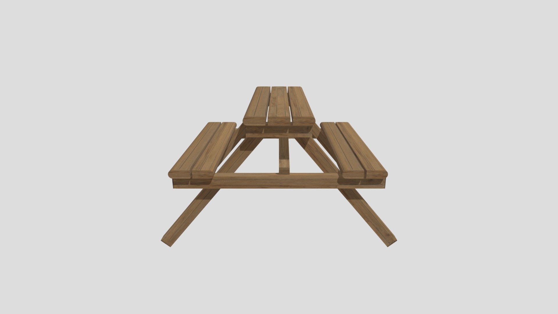 Wooden Picnic Table - Download Free 3D model by hseysen6 (@hseysen ...