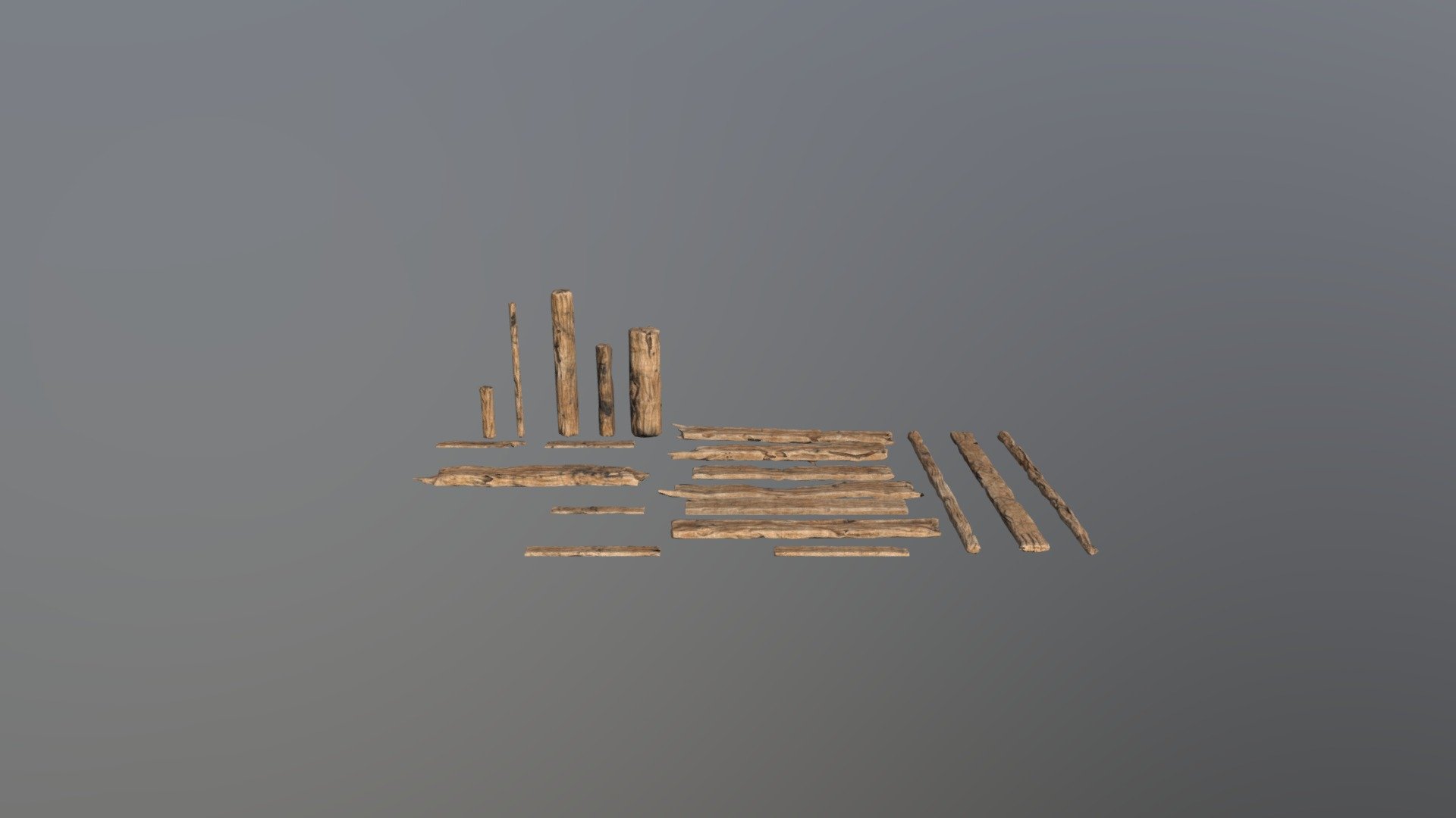 Wood Pieces - Download Free 3D model by Kerri Zhang (@zxhyyftkerri ...