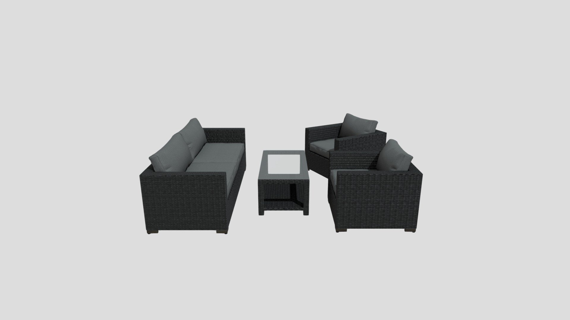 Ninja sofa group black - Buy Royalty Free 3D model by 3DImaginationHub ...