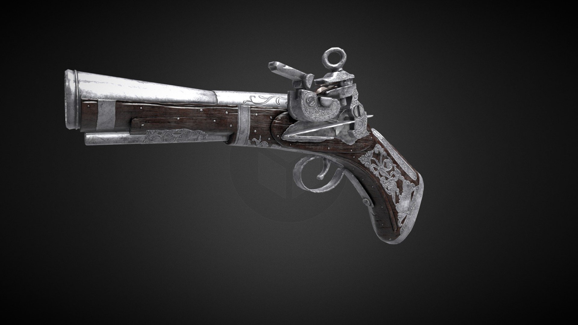 Gun, musket - 3D model by gorik [d9f1567] - Sketchfab