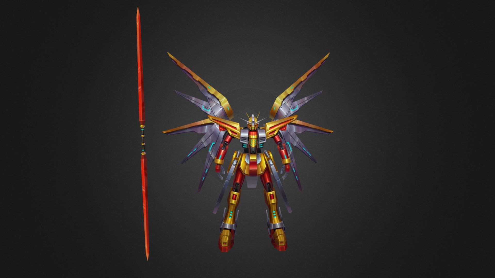 Tianshi Mecha with wings - 3D model by lydiaqx [d9f5c04] - Sketchfab