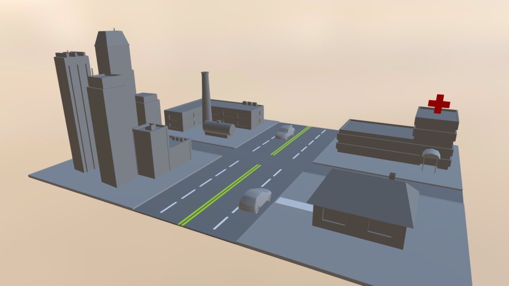 City Map v.3_1 - 3D model by E-spaces [d9f5db2] - Sketchfab