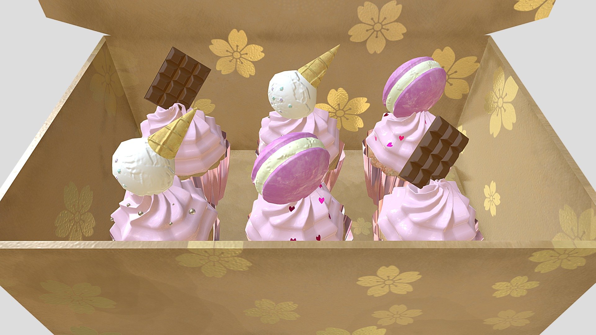 cupcake - 3D model by jemma333 [d9f7772] - Sketchfab