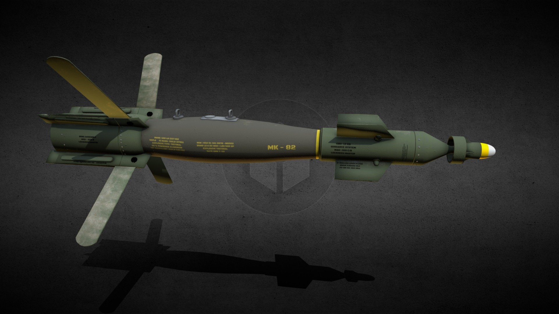 GBU 12 PAVEWAY 2 - 3D model by mjhathaway [d9f8c3b] - Sketchfab