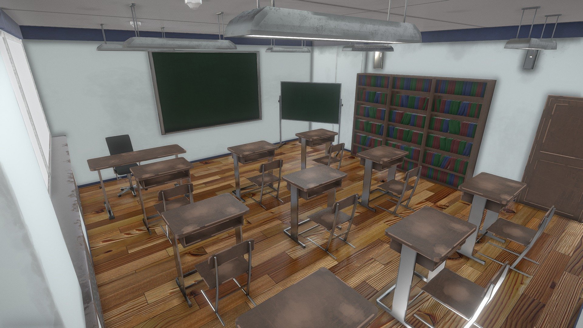 The Japanese School Classroom - Download Free 3D model by volvor ...