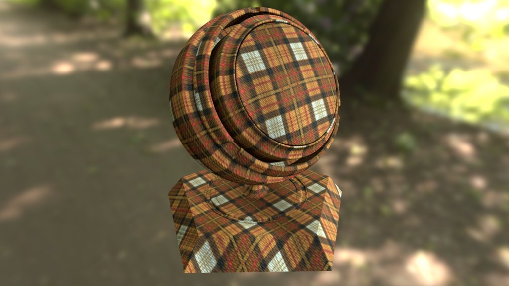 Realistic Scottish Fabric Sample - 3D model by Studio Virtua ...